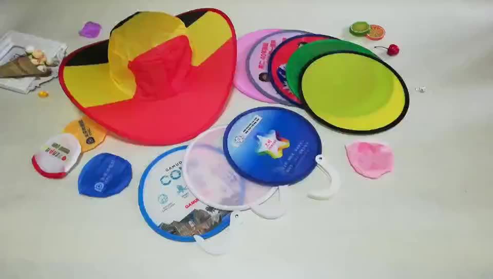 Foldable Nylon Hand Fan Promotional Foldable Flying Disc/fan ...