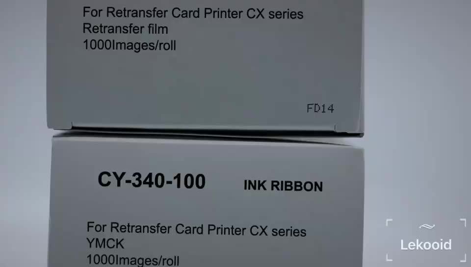Original Jvc Card Printer Cy-340-100d Ymck Ribbon & Cy-3ra-100 ...