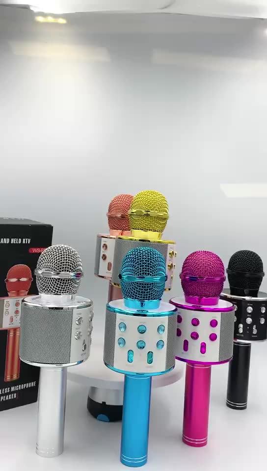 Wireless Kids Karaoke Microphone With Speaker,Portable Handheld Karaoke ...