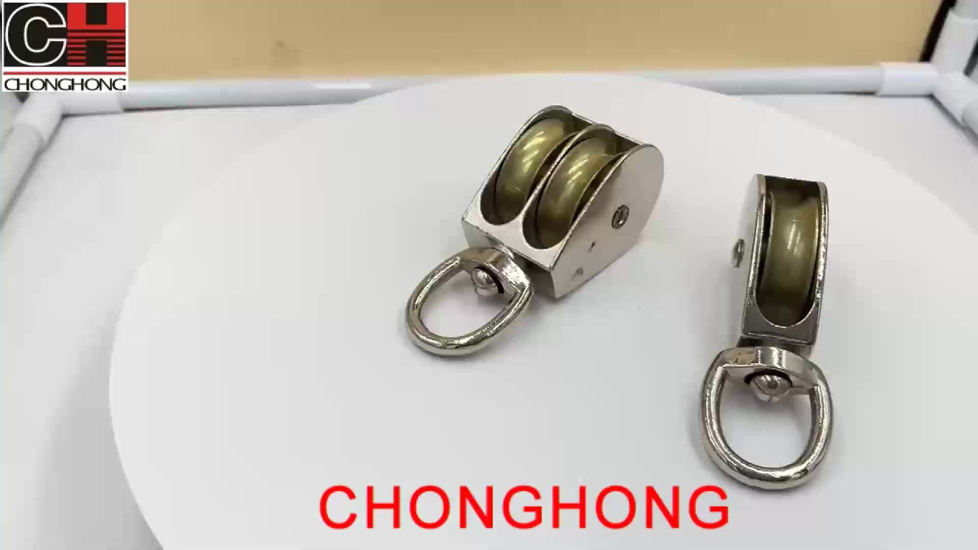 Wire Rope Snatch Block 3/4" Marine Pulley Block Zinc Alloy Single-wheel ...