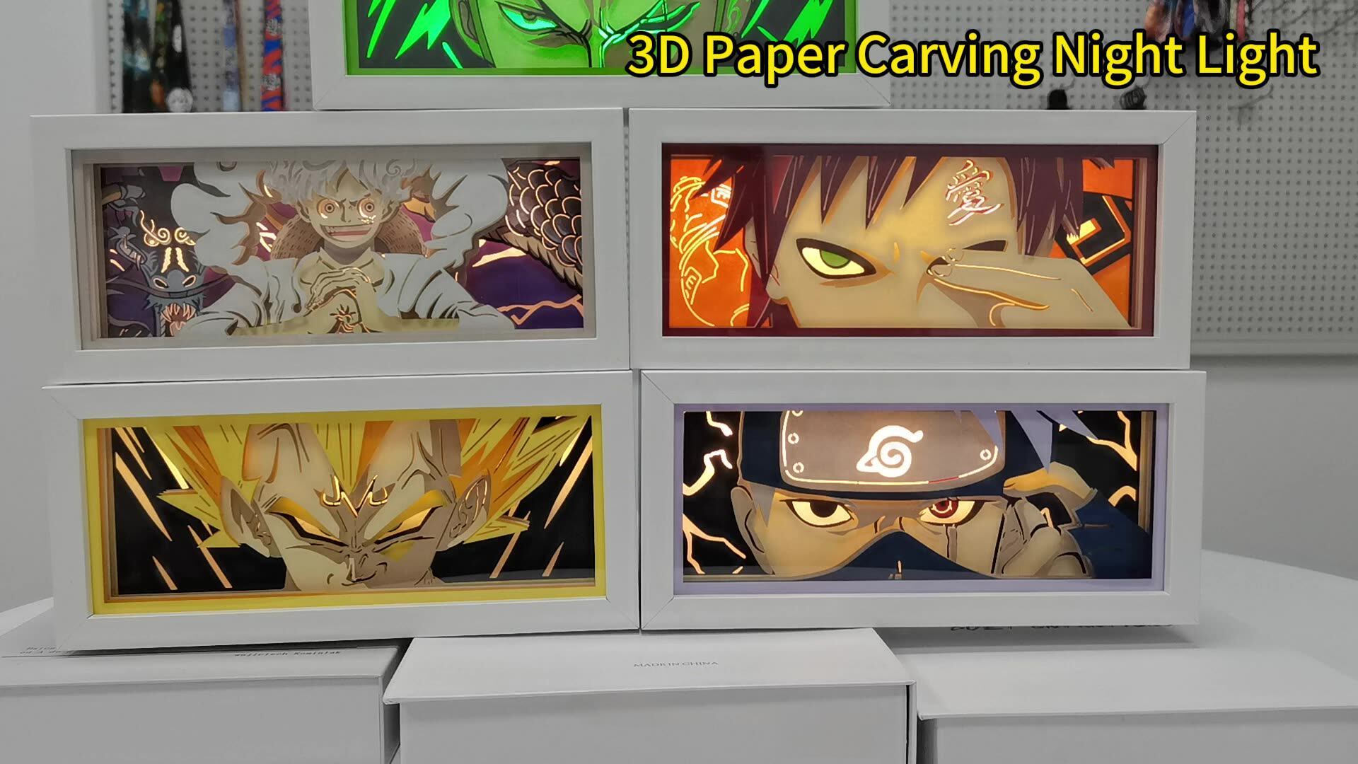 2023 Jujutsu Kaisen Narutos Anime Luffy Night Light New Anime 3d Paper ...