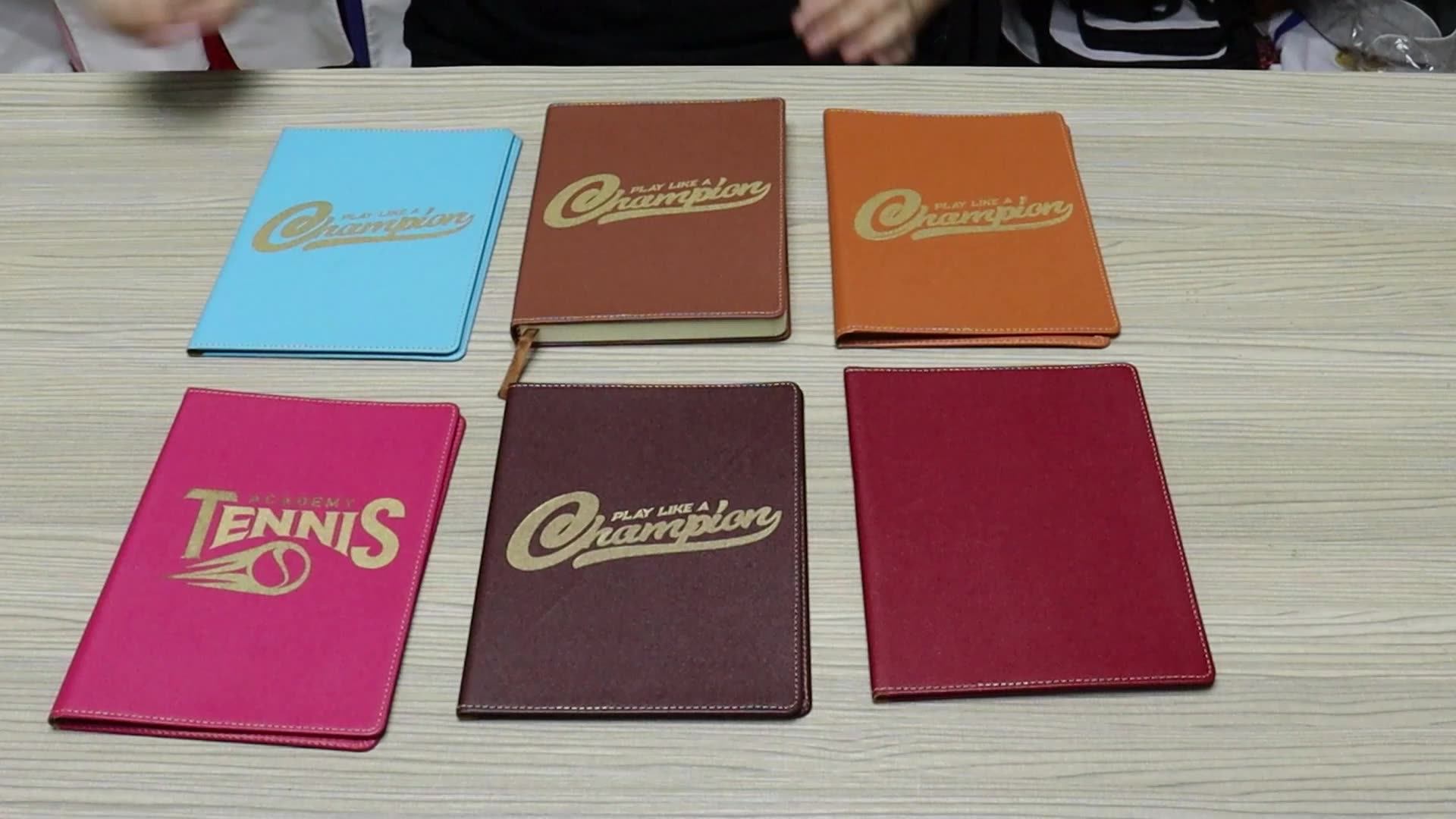 A5 Custom Logo Notebook Cover Laserable Leatherette Journal With 100 ...