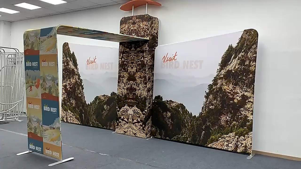 10x10ft 3x3m Trade Show Booth Shelf Display Backdrop Banner Stand ...