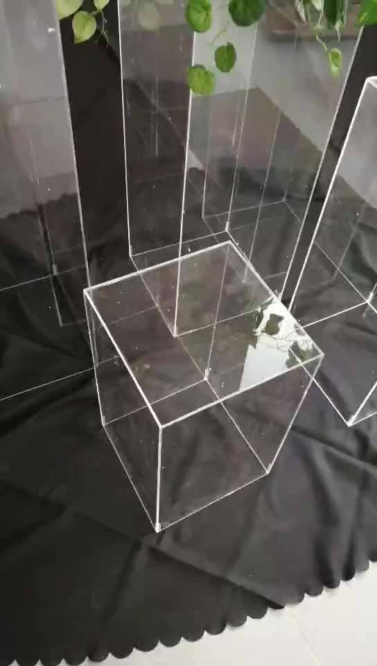 Acrylic Clear Round Column Plinth For Wedding Decoration - Buy Clear ...