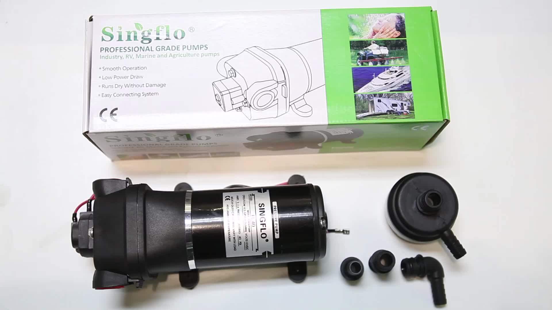 Singflo 12 V Arus Tinggi 35psi Laut Mini Dc Pompa Air/dc Motor Pompa ...