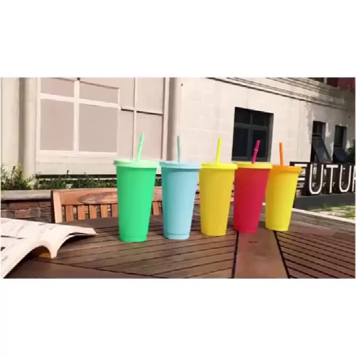 16oz/24oz Creative Healthy Pp Color Changing Manna Plastic Coffee ...