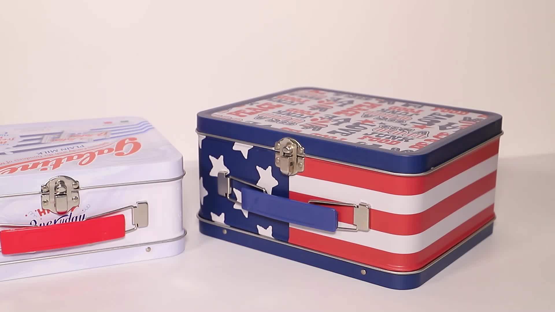 Wholesale Metal Lunch Tin Boxes With Plastic Handle - Buy Funny Lunch ...