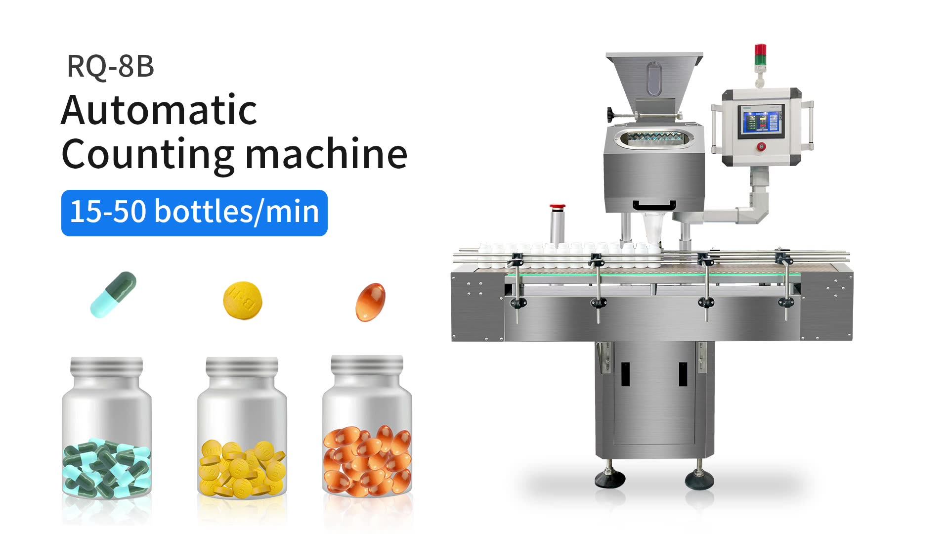 8 Lane Patented Automatic Capsule Tablet Pill Counting And Bottling ...