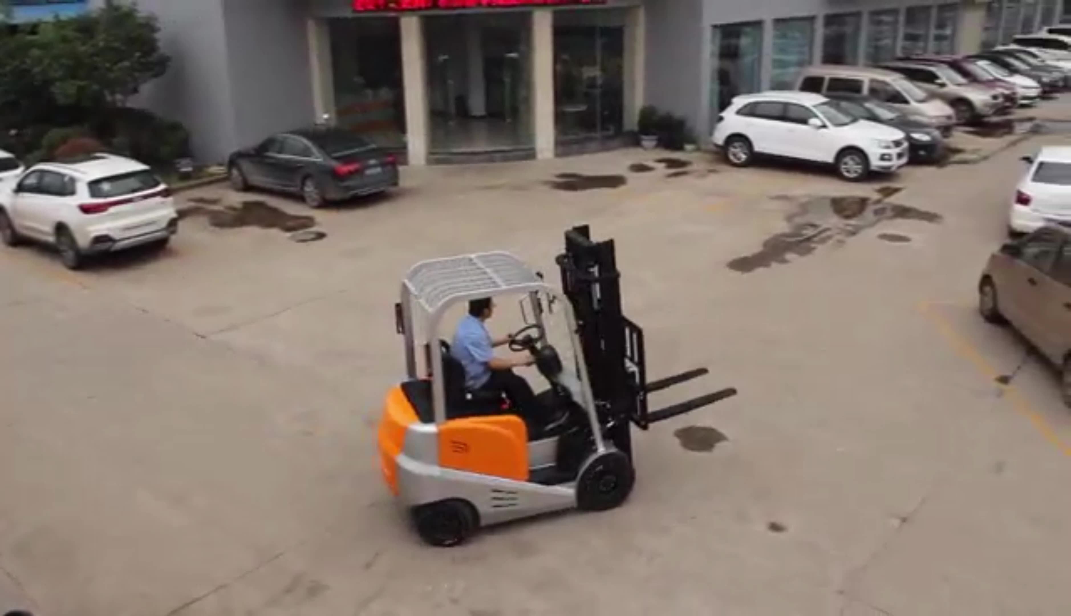 Seated Driving Forklift Automated Guided Vehicles Electric Lifting Fork ...