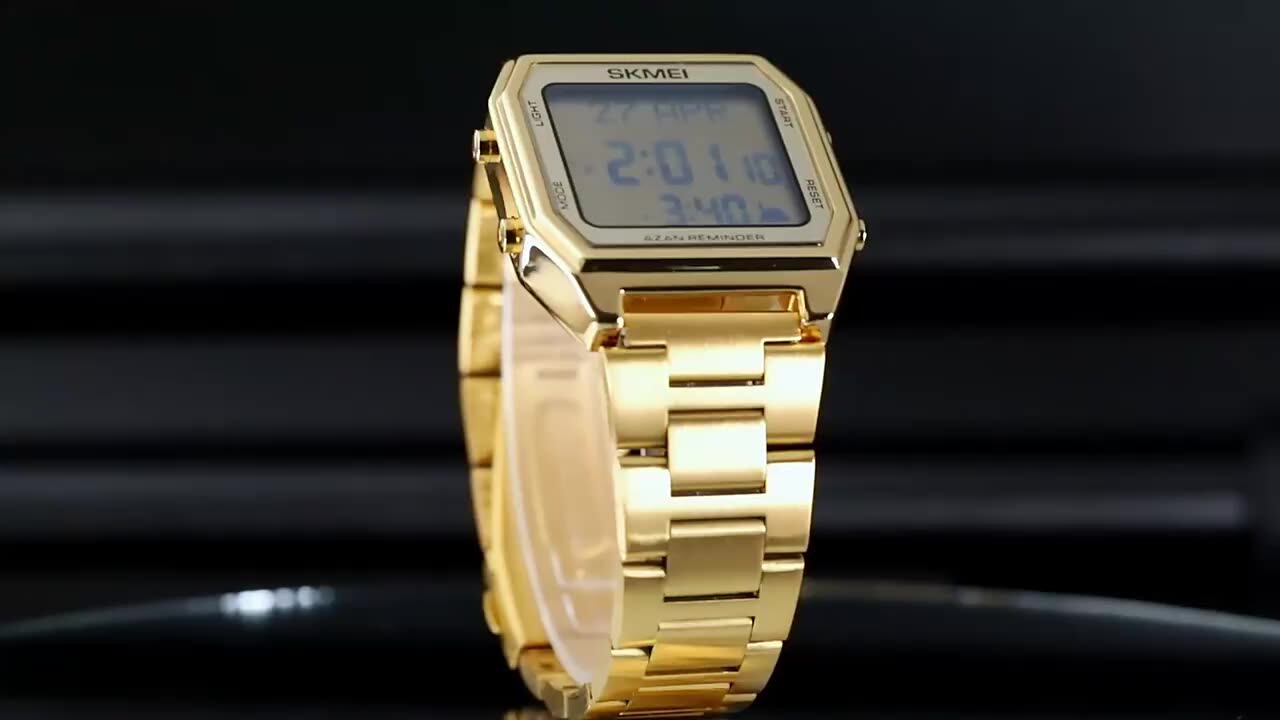 Skmei 1763 Men Qibla Watches For Muslim Stainless Steel Strap Arabic ...