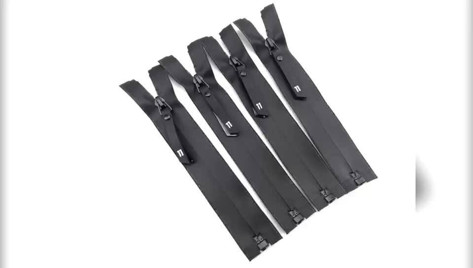 Invisible Nylon Zipper Reverse Coil #5 Waterproof Open Zipper Nylon ...