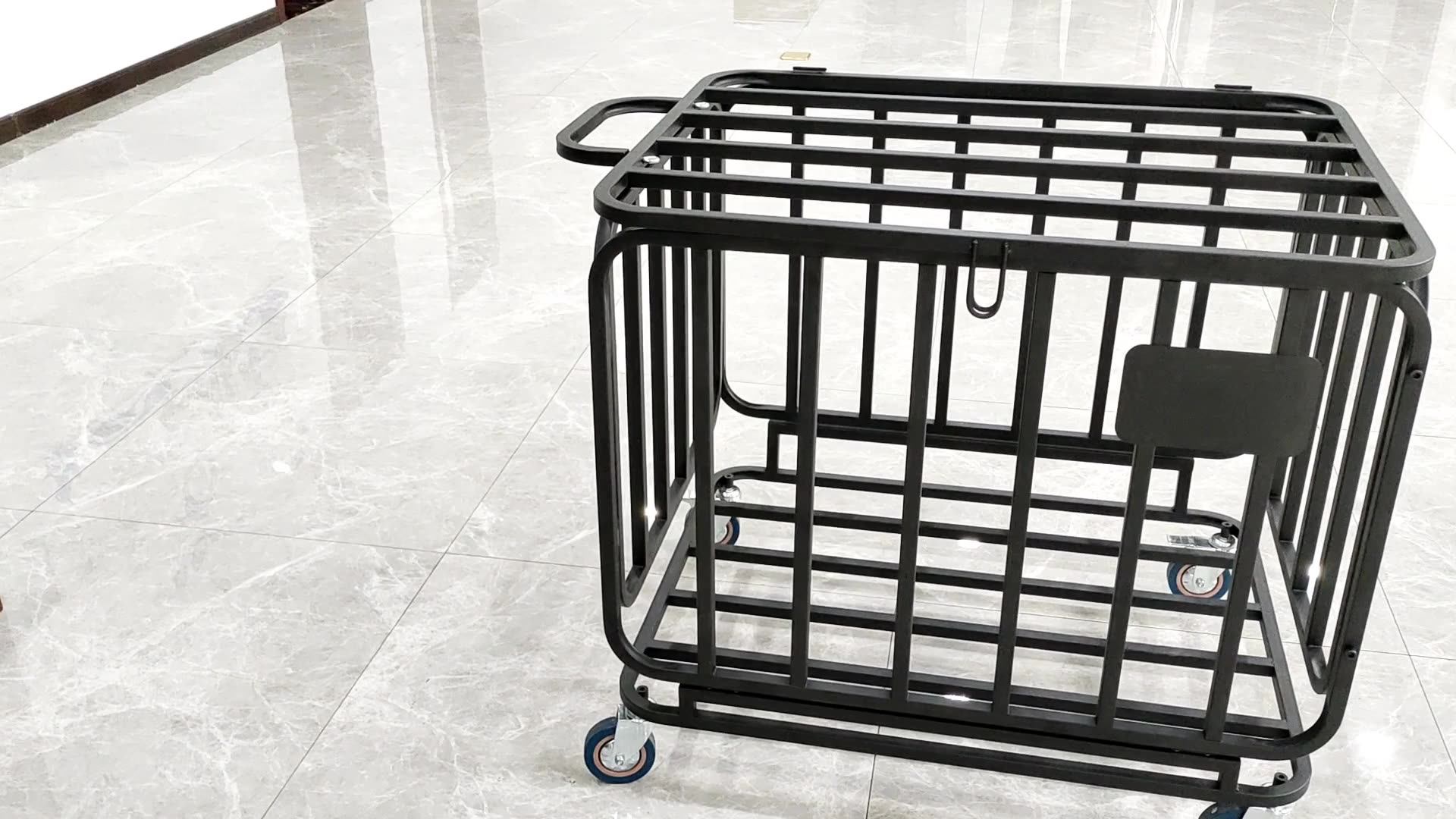 Jh-mech Basketball Storage Rack Foldable With Lockable Lid For Gym ...