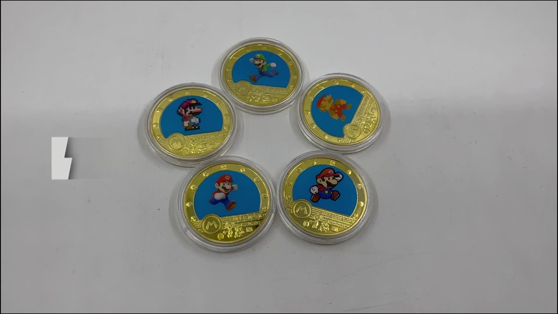 5 Designs Game Super Mario Luigi Collection 24k Gold Plated Coin - Buy ...