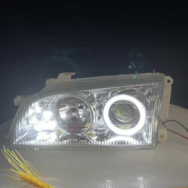 Car Modified Lens Headlight Led Angel Eye Aperture For Toyota Corona ...