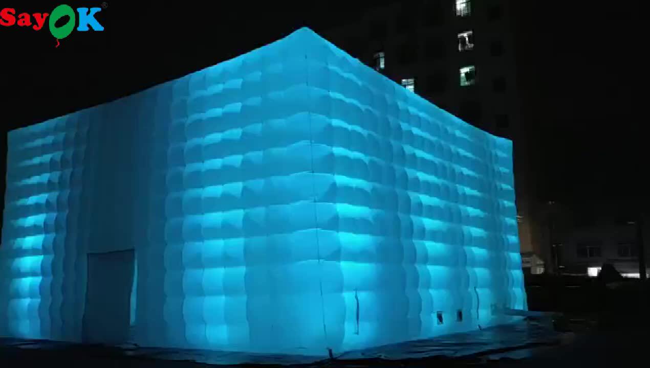Large Cube Wedding Party Led Light Inflatable Tent Camping Price For ...