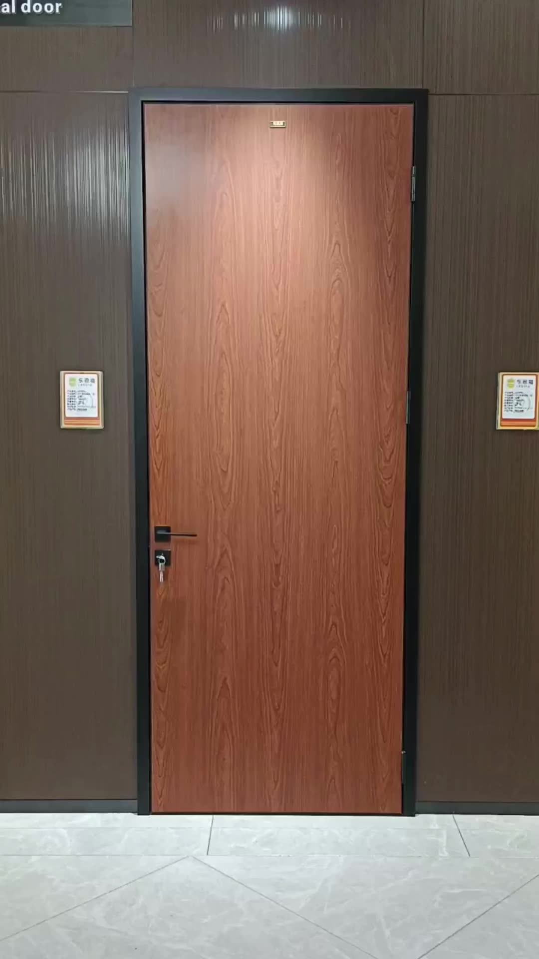 Hpl Laminate Modern Interior Hospital Wooden Door With Aluminum Frame ...