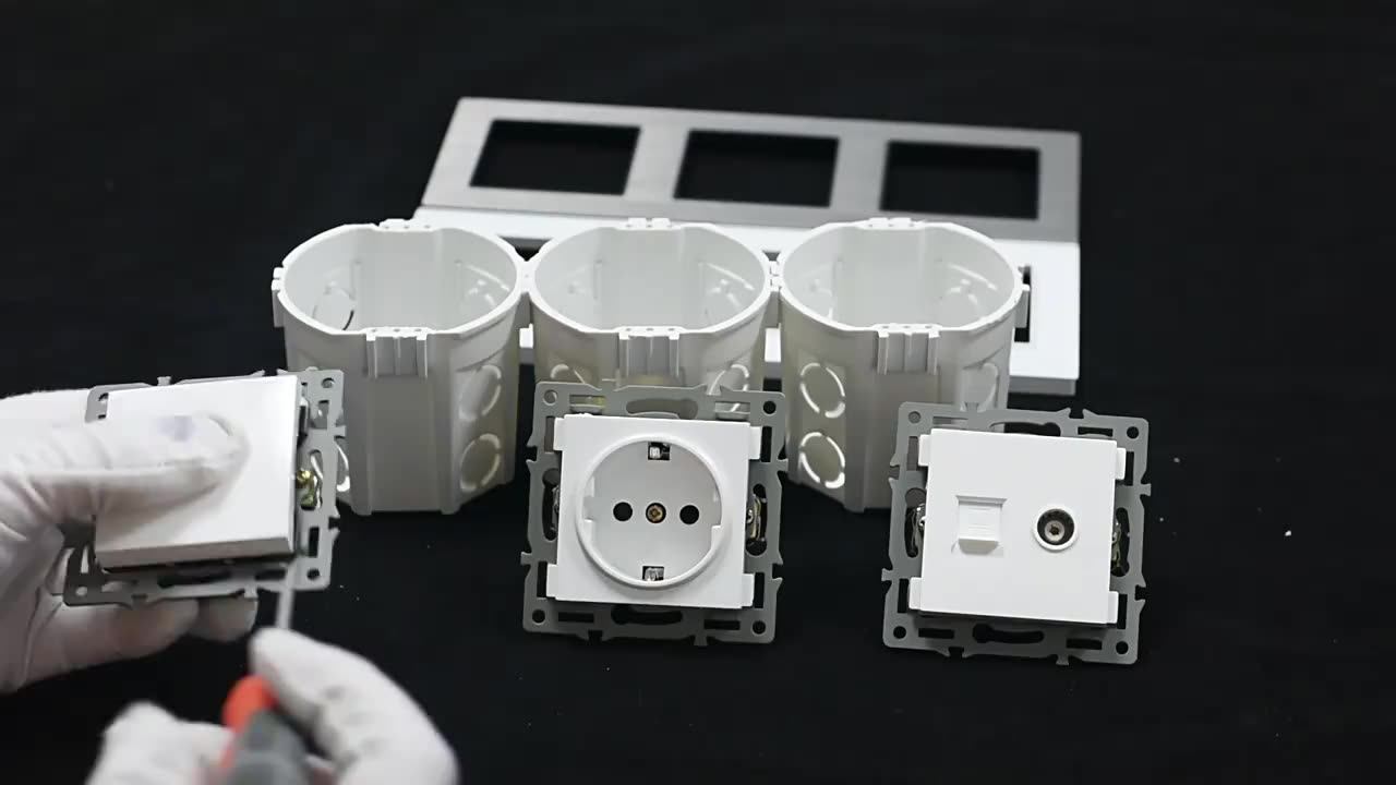 Xuguang Eu French Personality White&black Multiple Frame Wall Switch ...