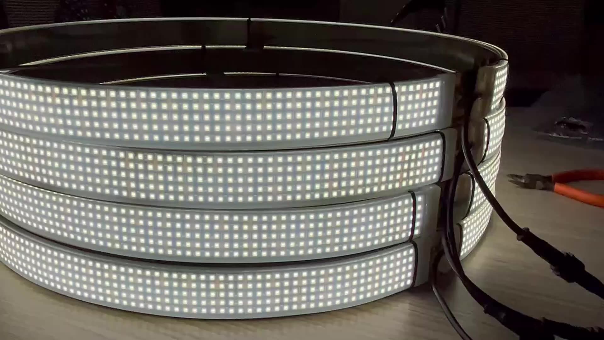 17inch 5 Row Pure White Wheel Lights For Truck Waterproof Dual Remote ...