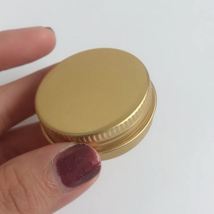 15ml Gold Round Aluminum Jar Tin Box Candle Tin Can Lip Balm Aluminum ...