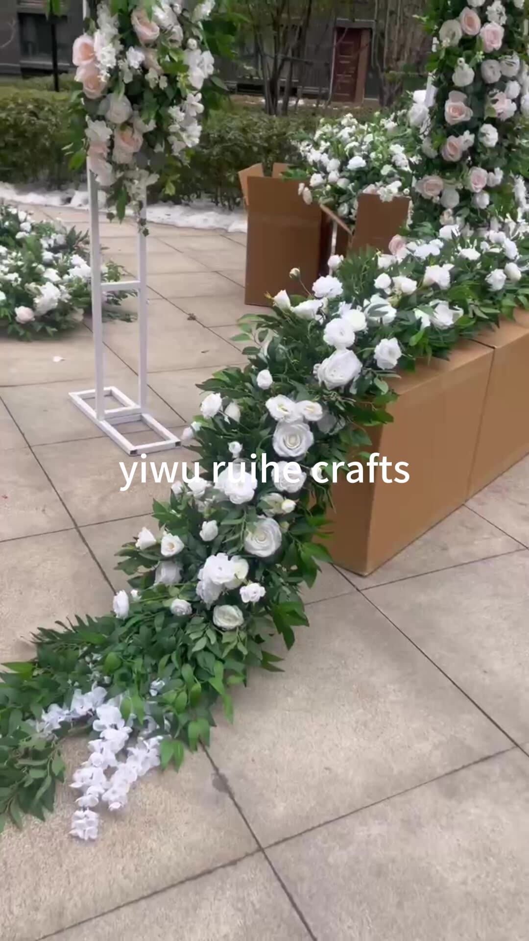 2024 Artificial Flower Garland Flower Runner Arch Wedding Table ...