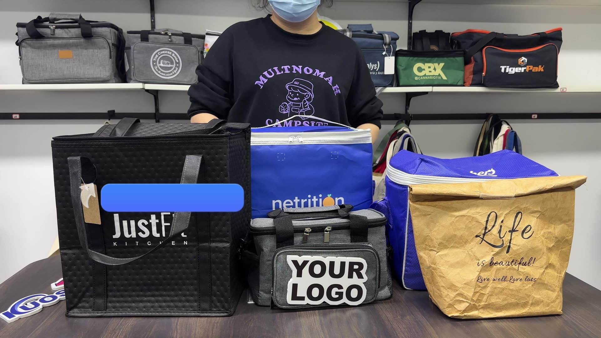 Reusable Thermal Insulated Cooler Bag Grocery Cool Carry Non Woven ...