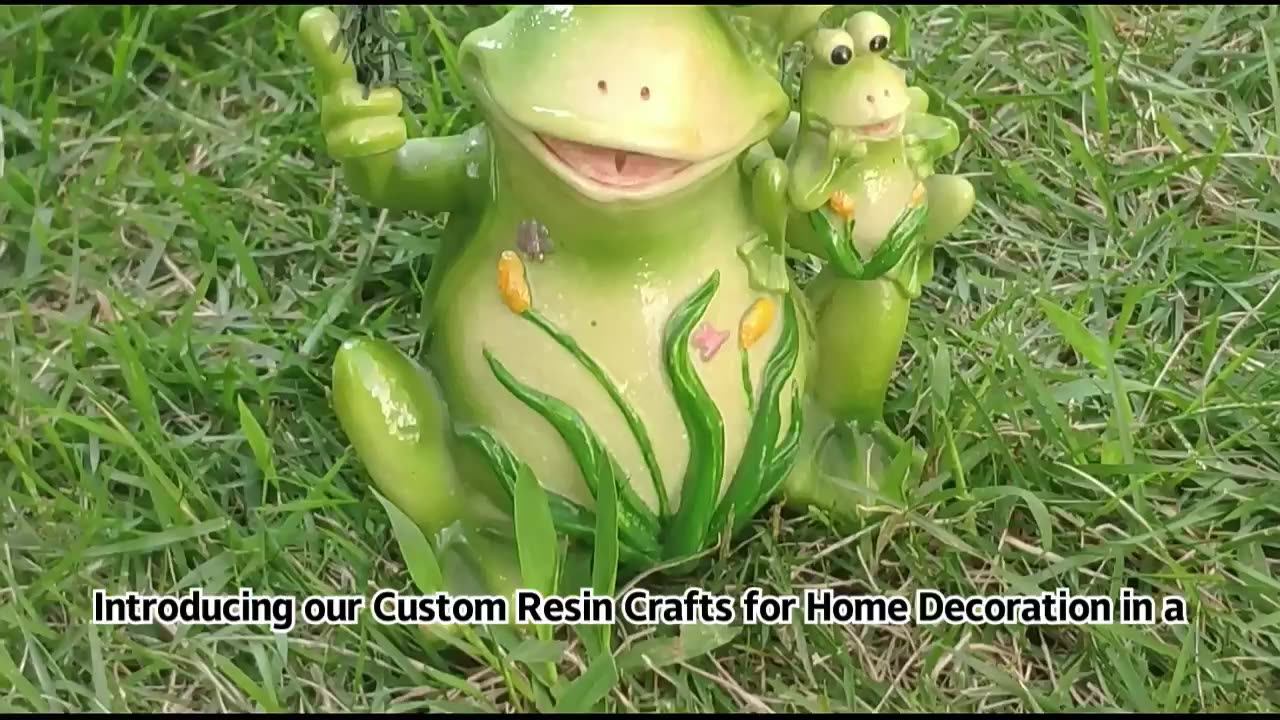 Folk Art Resin Frog Figurine Holding A Candlestick For Home Decoration ...