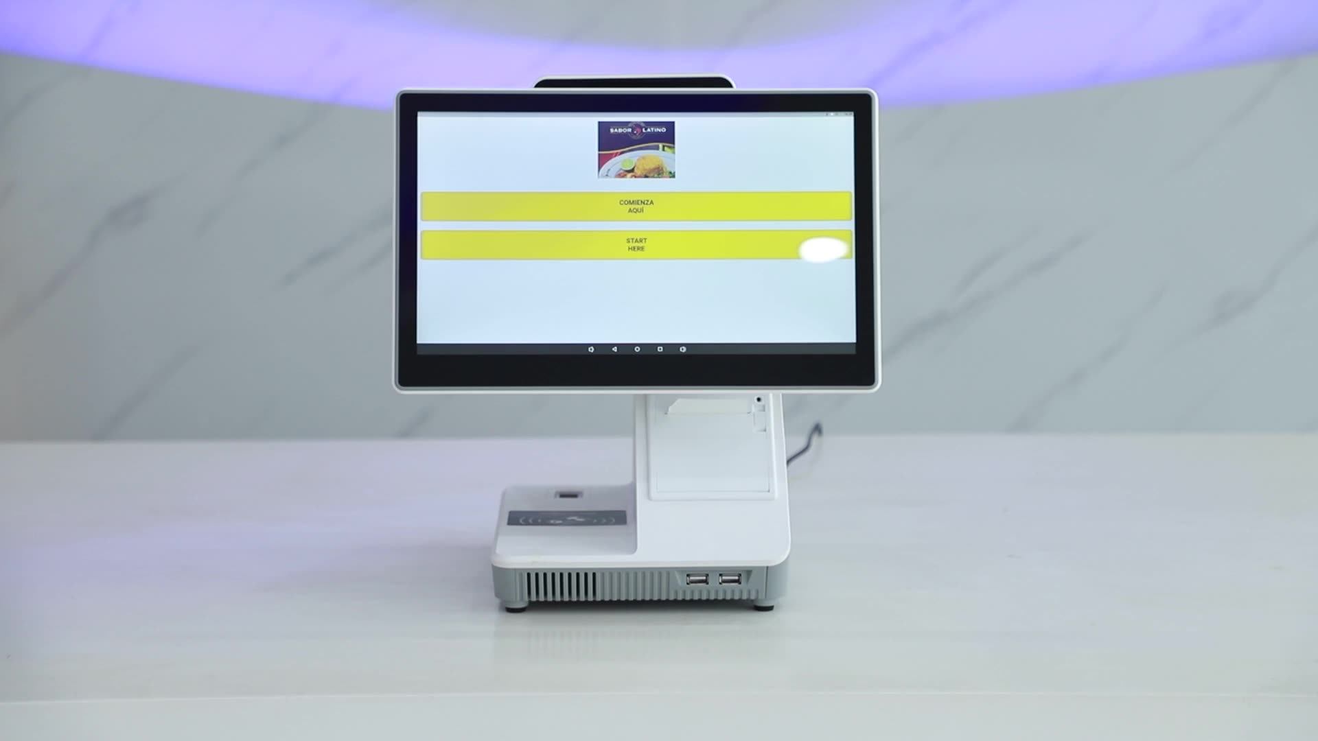 Dual Screen Smart Casher Cashless Payment Terminal Cash Register All In ...