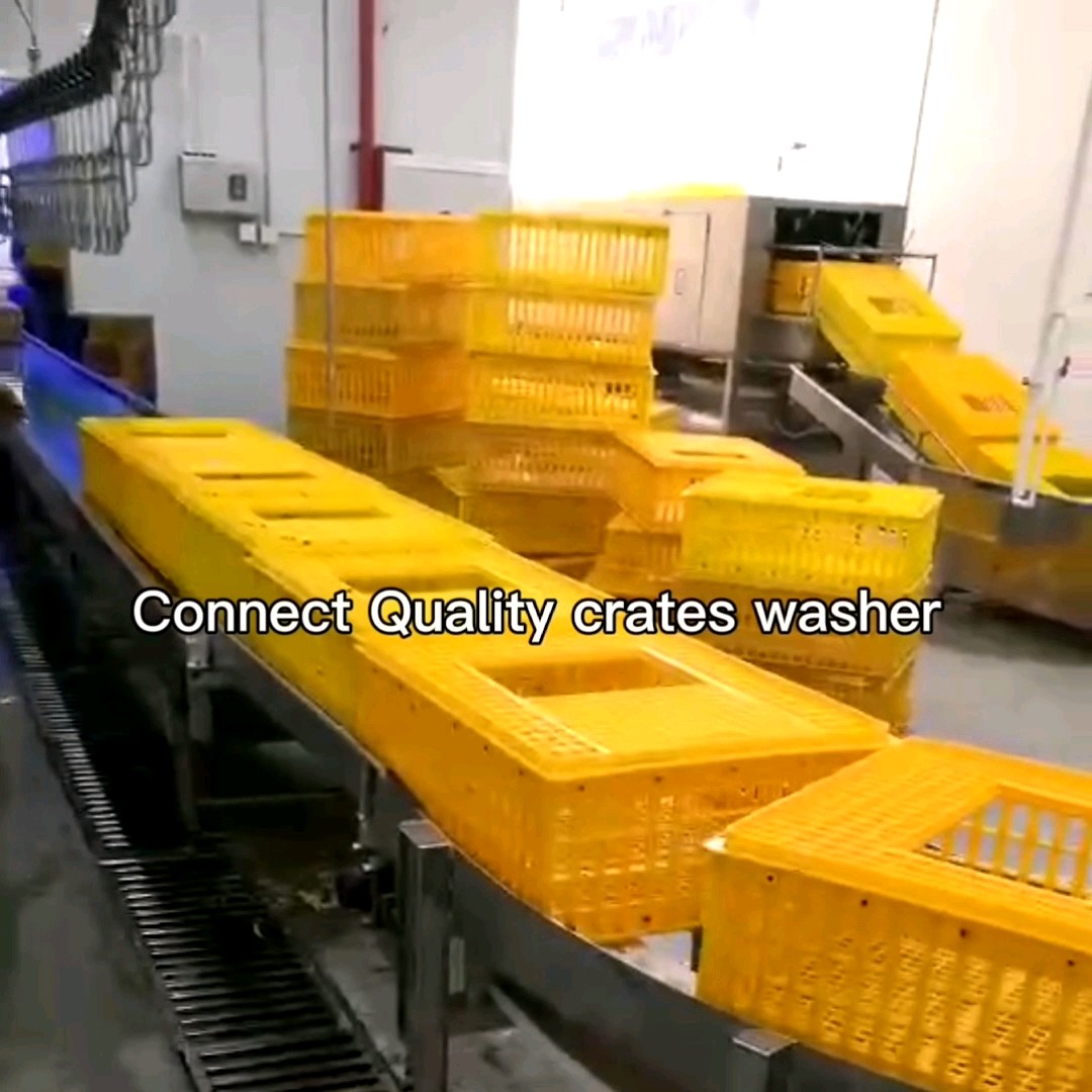 Automatic Chicken Duck Poultry Hen Crates Slaughter Line Hanging ...