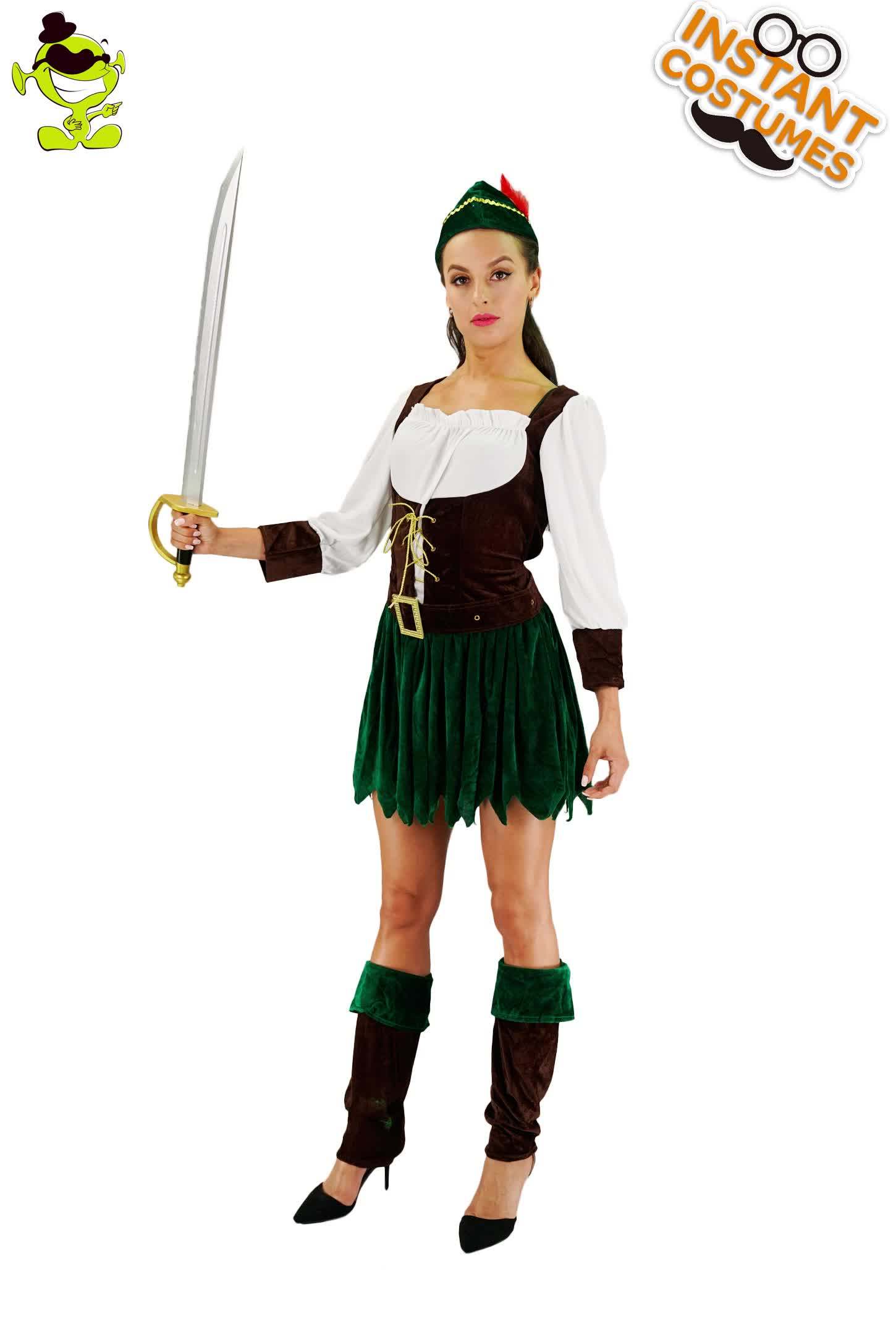 Wholesale Robin Hood Dress Cosplay Costume Carnival Halloween Role Play ...