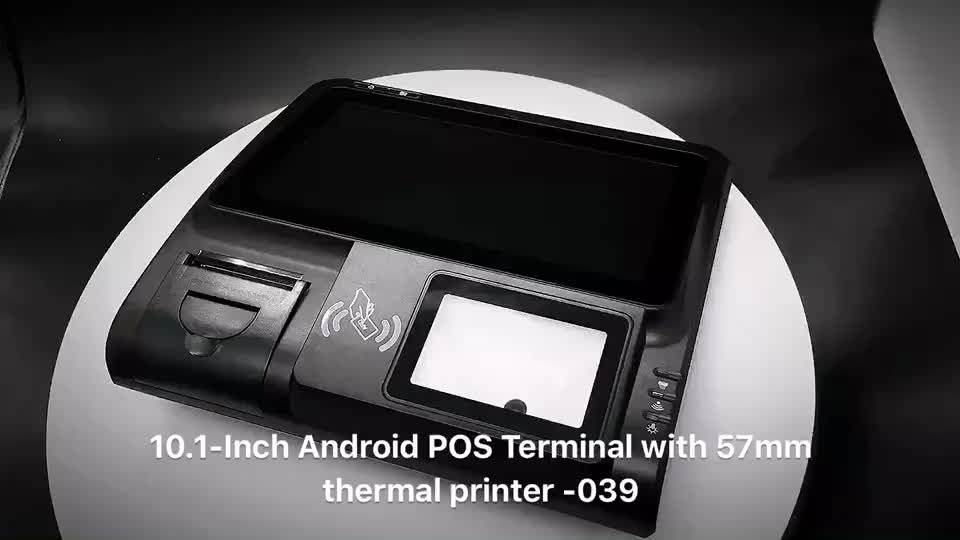 Mifare Card Wireless Android Pos Terminal With Printer 10.1 Inch Pos ...