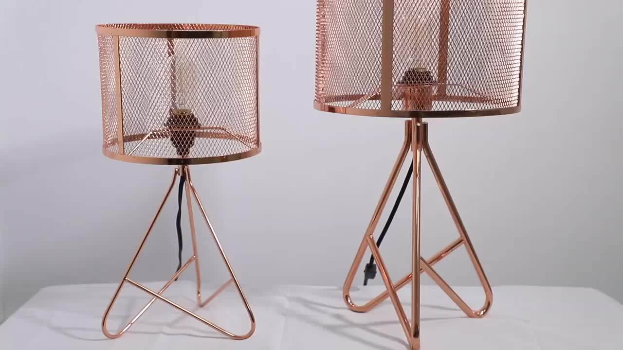 Decorative Light Bedroom Rose Gold Color Finishing Bulb 40w Table ...