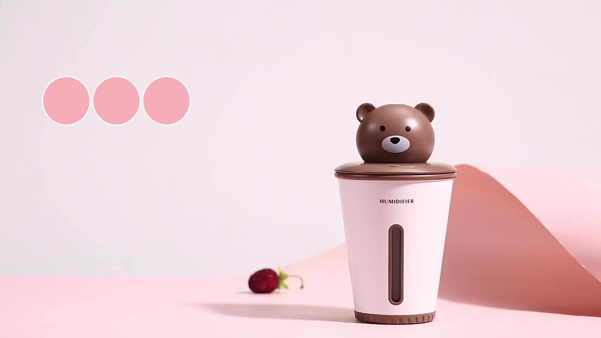 300ml Usb Portable Little Bear Air Cool Mist Mini Ultrasonic Humidifier ...