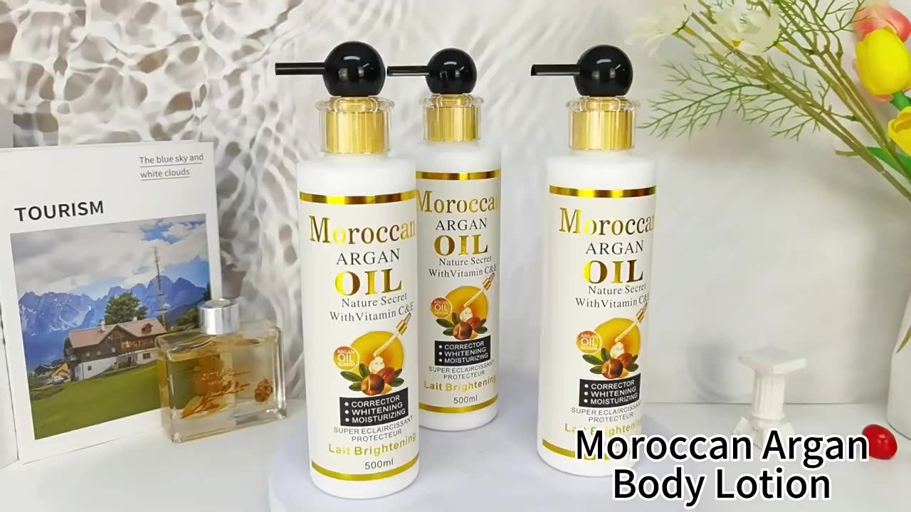 New Body Lotion Moroccan Argan Oil Whitening Skin Arbutin Turmeric Body ...