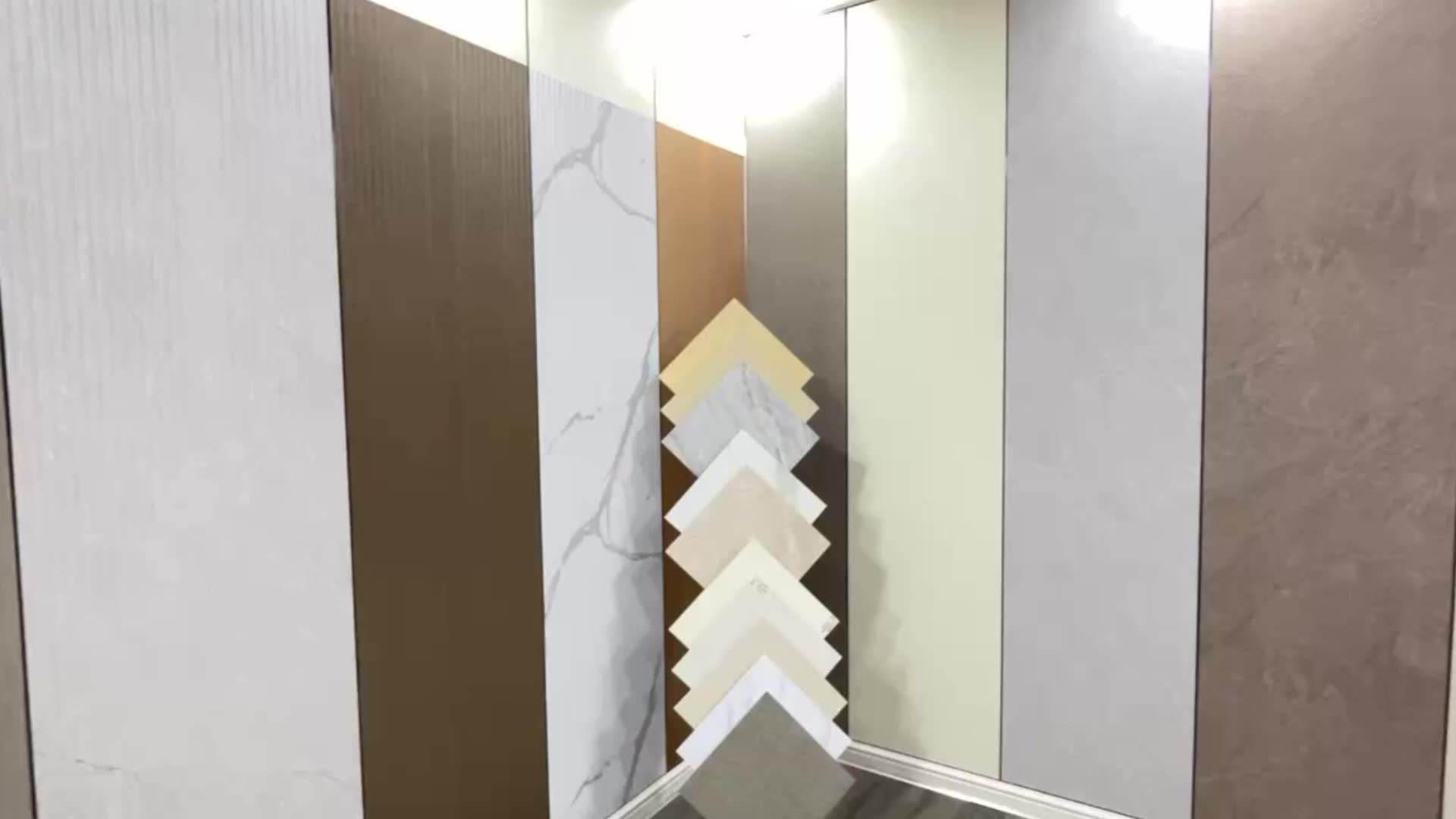 Modern Design 3d Model Wall Panel Pvc Uv Marble Sheet With Wood And ...