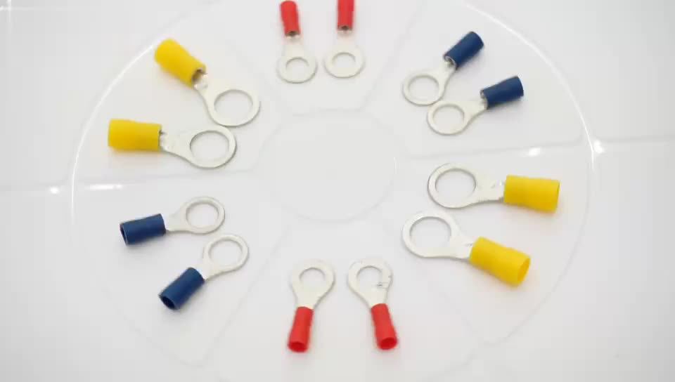 Insulation Pure Copper Ring Type Cable Lugs Red Blue Yellow Electrical ...