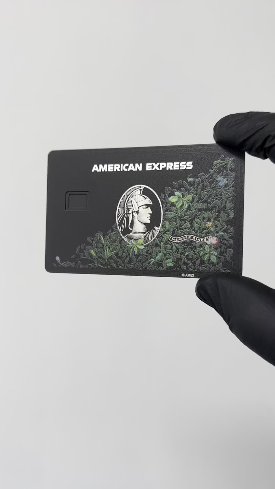 0.8mm Luxury Frosted Black Metal Amex Centurion Green Card Stainless ...