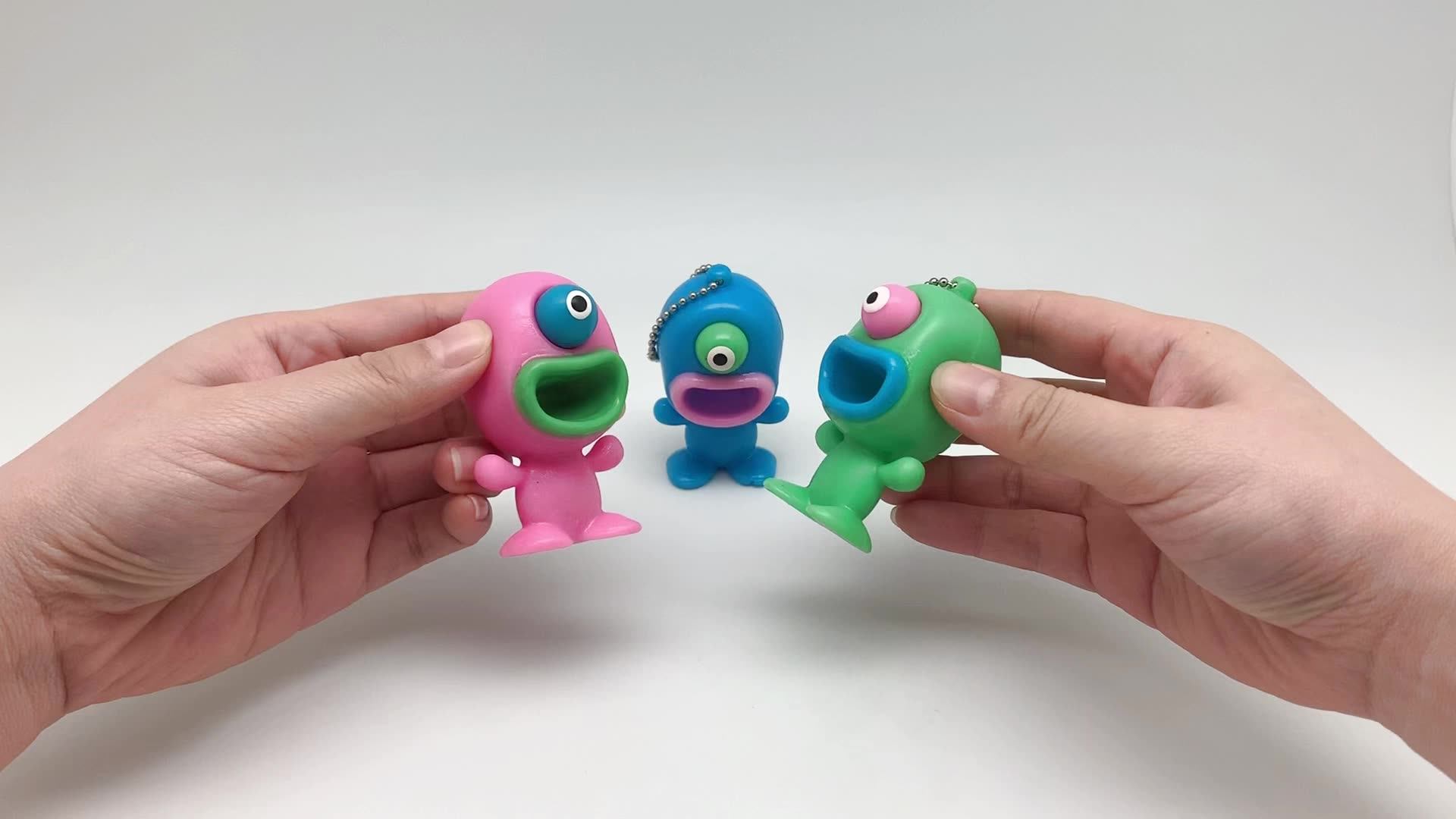 Custom Small Squeeze Toy Eye Popping Character Key Chain Kids Gifts ...
