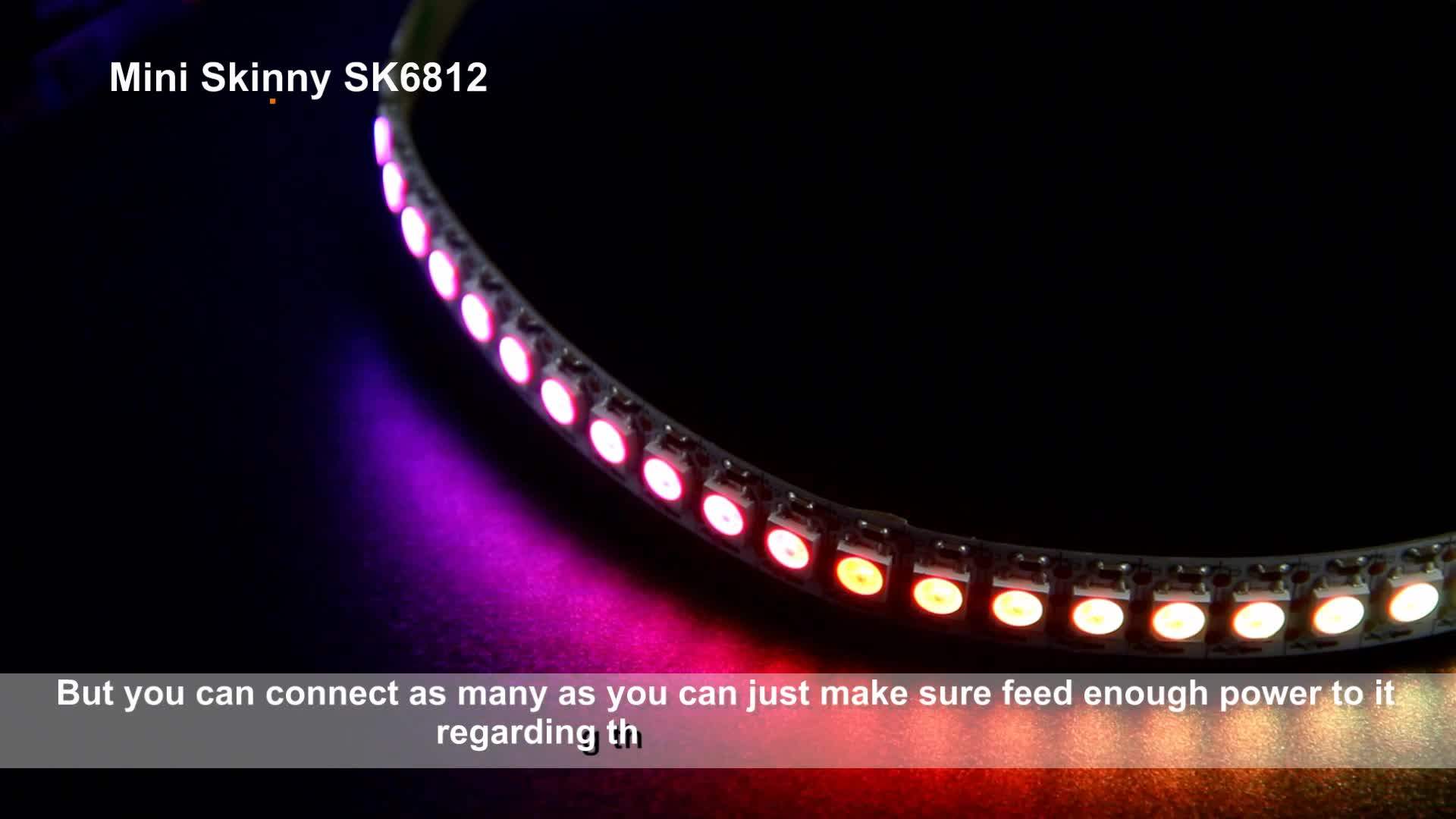 Sk6812 Mini 3535 Rgb Led Strip 144/m,Full Color Led Tape,Ultra Narrow ...