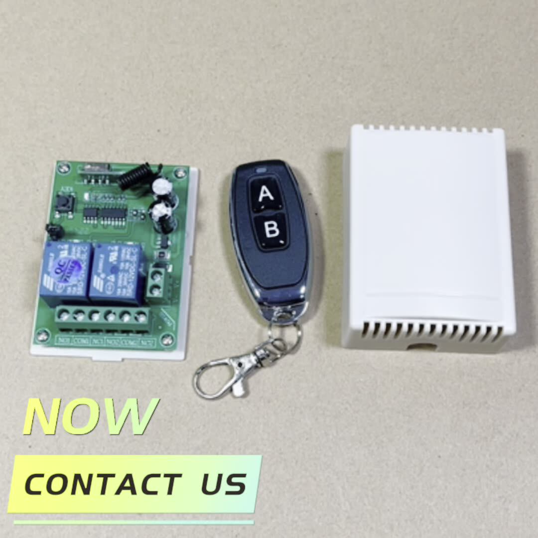 433mhz Universal Wireless Remote Motor Control Switch 2ch Relay Dc12v ...