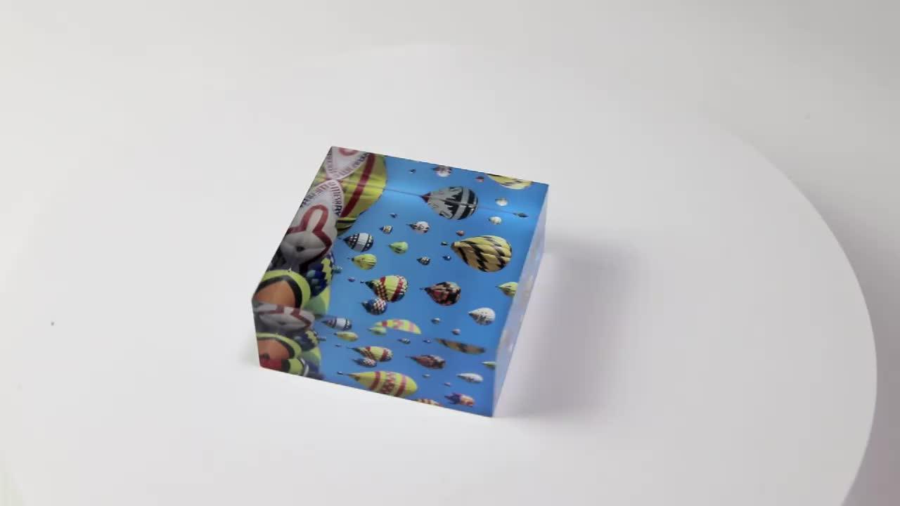 25mm Thick Perspex 3d Print Art Block 10x10cm Square Acrylic Photo ...