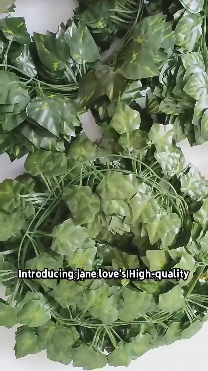 Jane Love High Quality Odorless Artificial Ivy Leaves Plant Vines Hanging Leaves Wedding ...