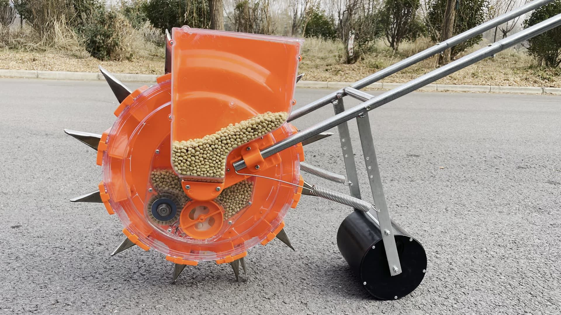 Manual Push Rotary Drum Small Seed Corn Wheat Vegetable Super Farm New ...