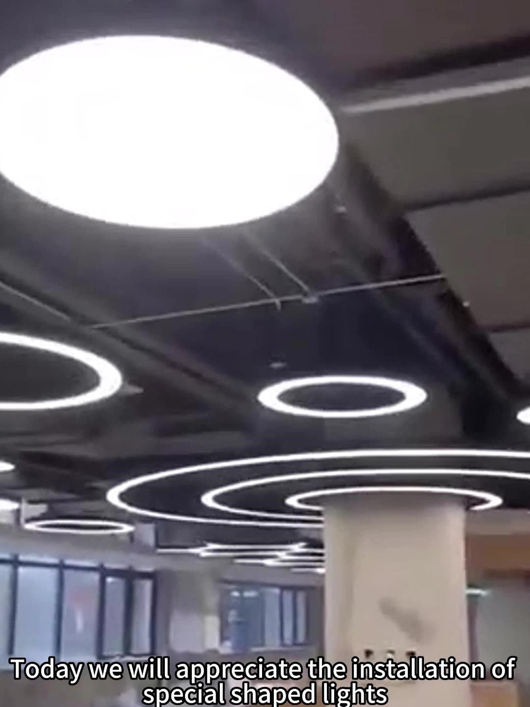 Modern Design Circle Led Pendant Light Supermarket Offices Libraries ...