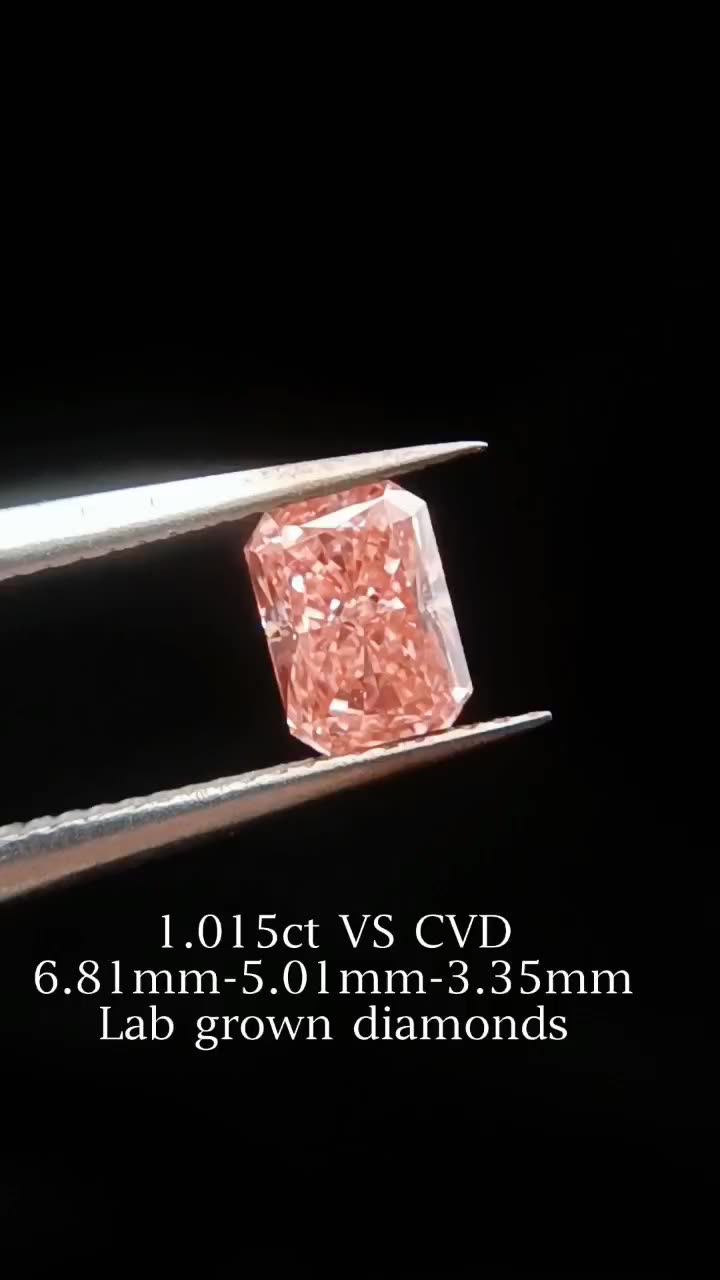 Aaa Gems Colored Pink Radiant Cut Loose Lab Created Fancy Fink Cvd ...