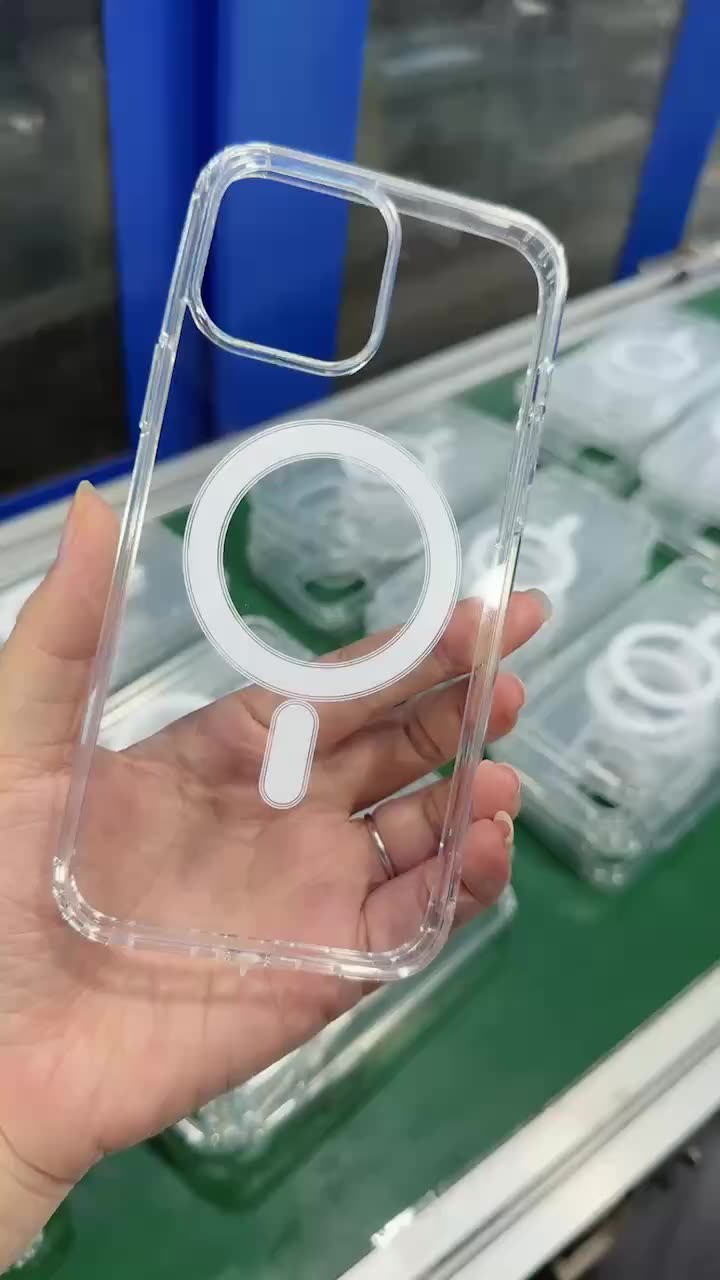 Shockproof Transparent Tpu Clear Magnetic Phone Case For Iphone 12 13 ...