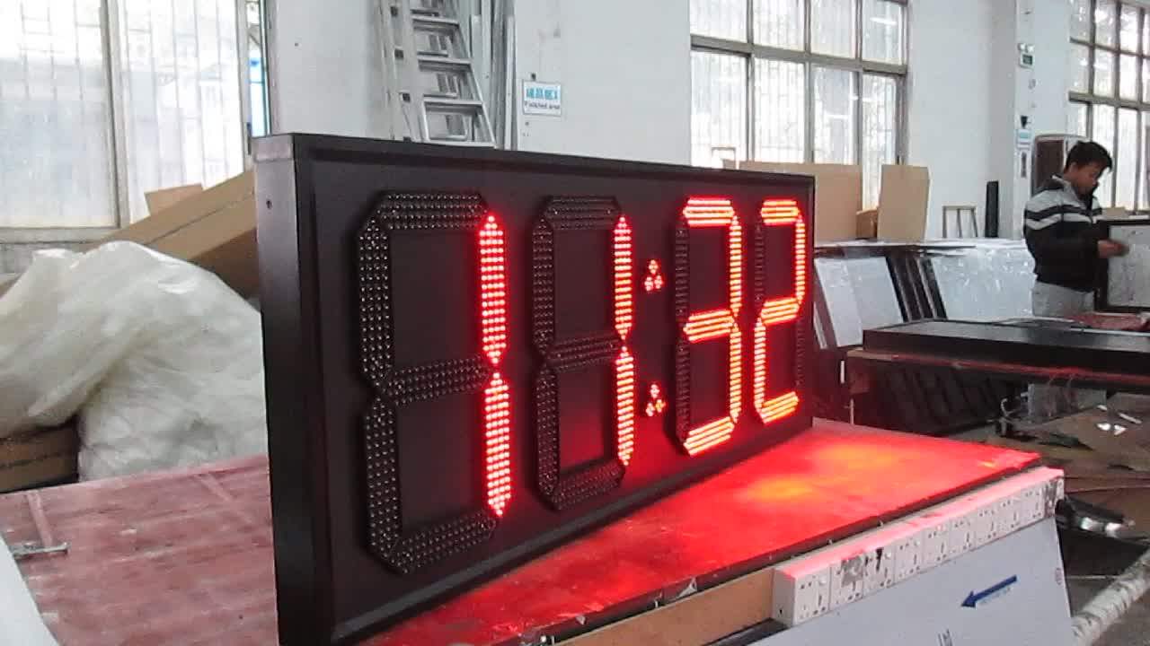 Wall-mounted Large Led Digital Clock/billboard Led Clock Thermometer ...