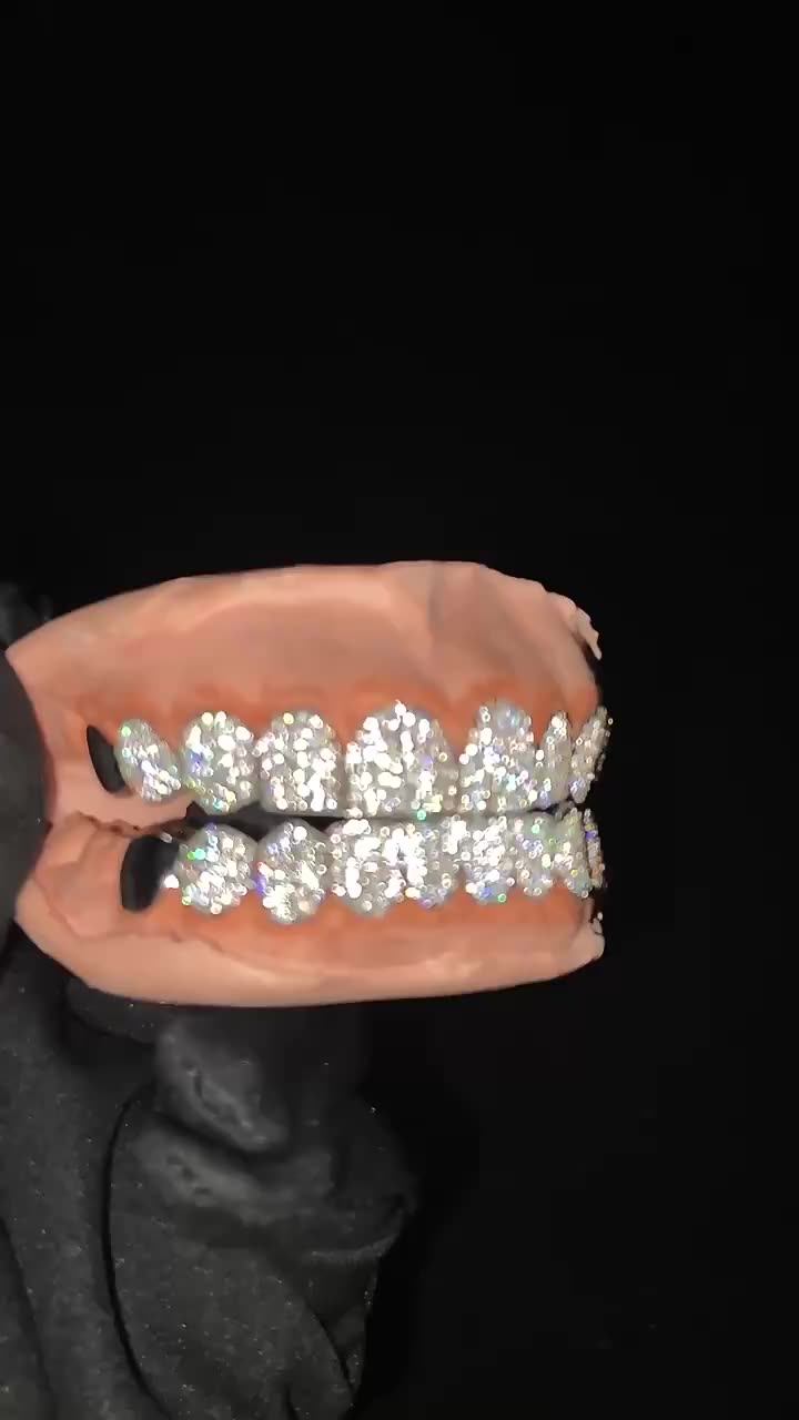 Custom Hip Hop Jewelry 14k 18k Gold Silver 925 Full Diamond Moissanite ...