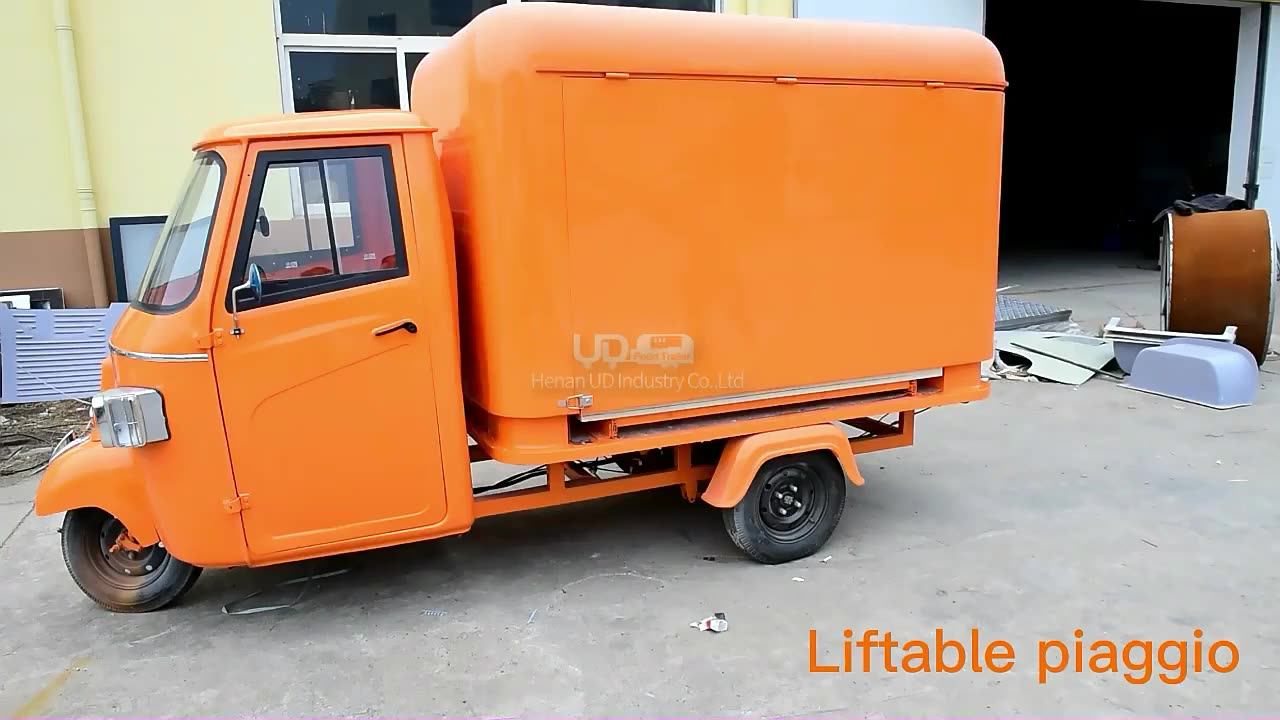 Custom 3 Wheel Piaggio Ape Fast Food Cart Ice Cream Truck Motorcycle ...