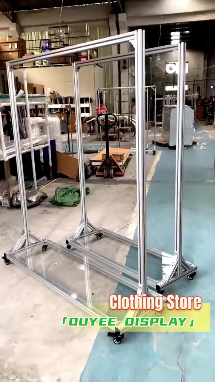 Wood Cabinets Clothing Store Display Racks Golden Clothing Display Rack ...