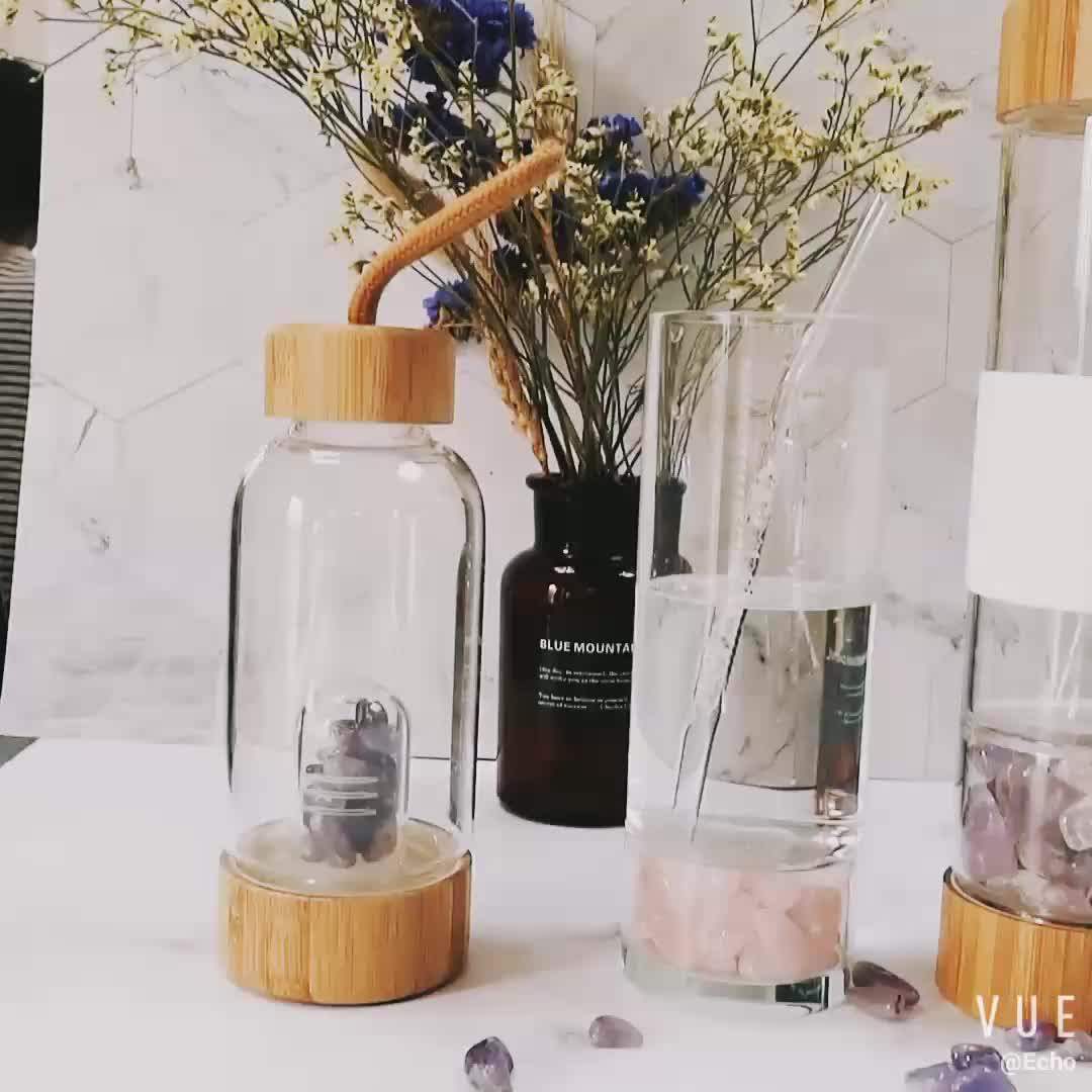 Elixir Crystal Infused Gem Healing Water Bottle - Buy Rose Quartz ...
